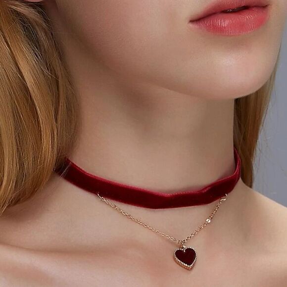 None | Jewelry | Y2k Balletcorefairy Goth Vamp Grunge Red Velvet ...